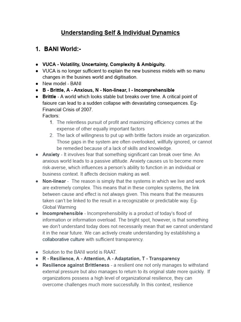 Understanding Self & Individual Dynamics | PDF | Reinforcement ...