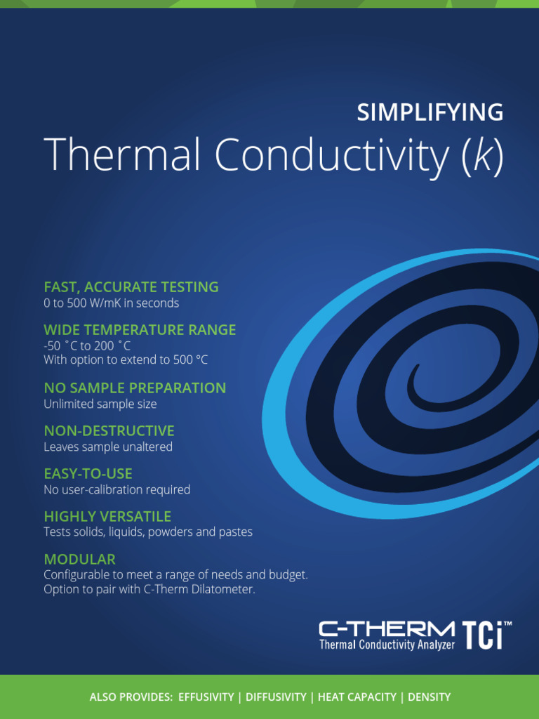 Thermal Conductivity Measurements Procedure | PDF | Heat Transfer ...