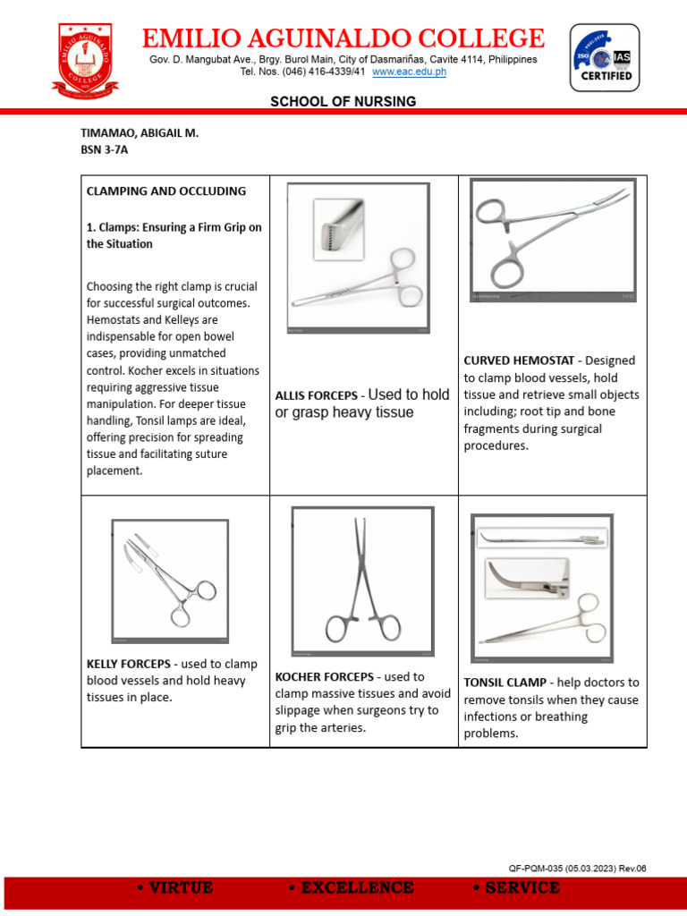 Operating Room Instruments | PDF | Surgical Suture | Surgery