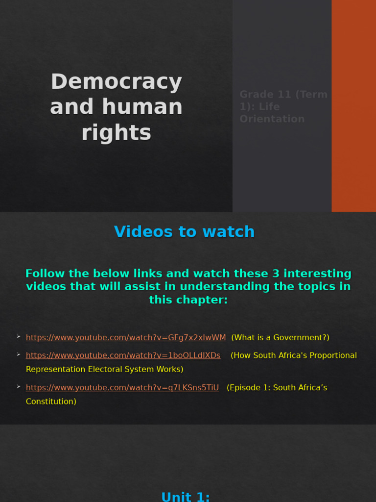 Democracy and Human Rights in Grade 11 | PDF | Governance | Democracy