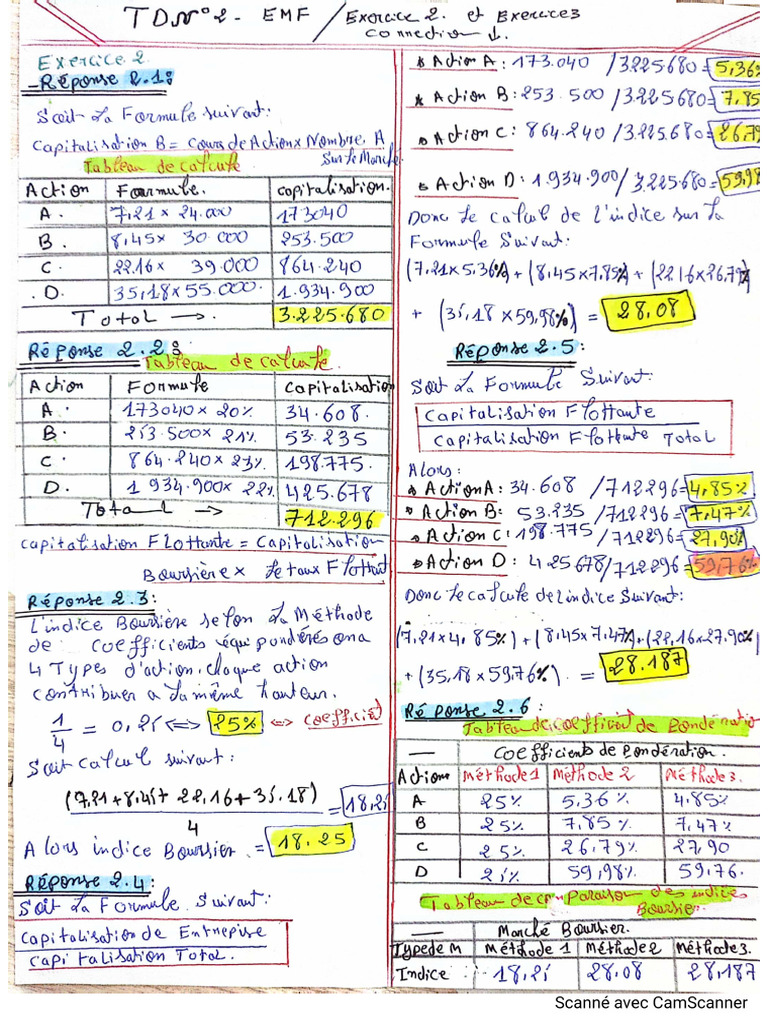TD n° 2 la correction {HA)} | PDF