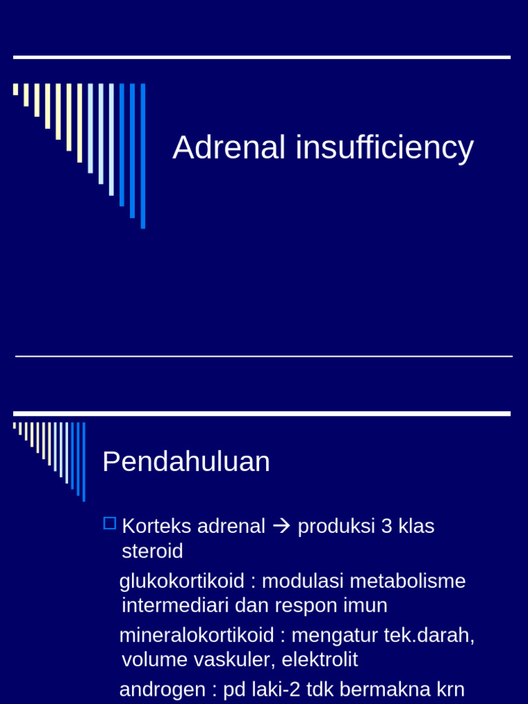 Insufisiensi Adrenal: Gejala dan Diagnosis | PDF