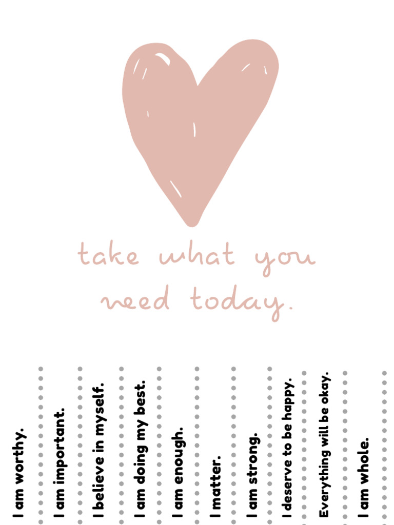 Affirmations for Self-Worth and Strength | PDF