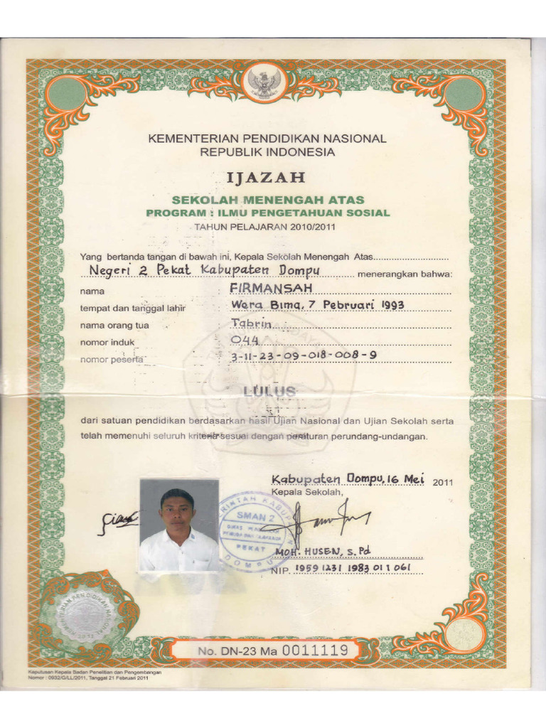 ijazah depan_041124 | PDF