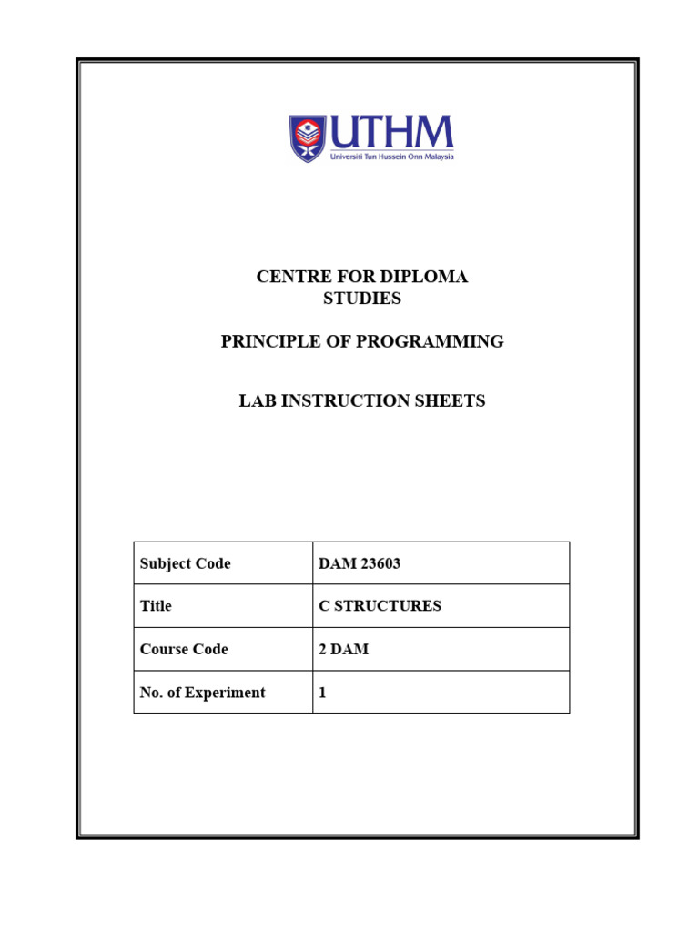 Dam23603 Lab1 28cstructures 29 | PDF | Volume | Computing