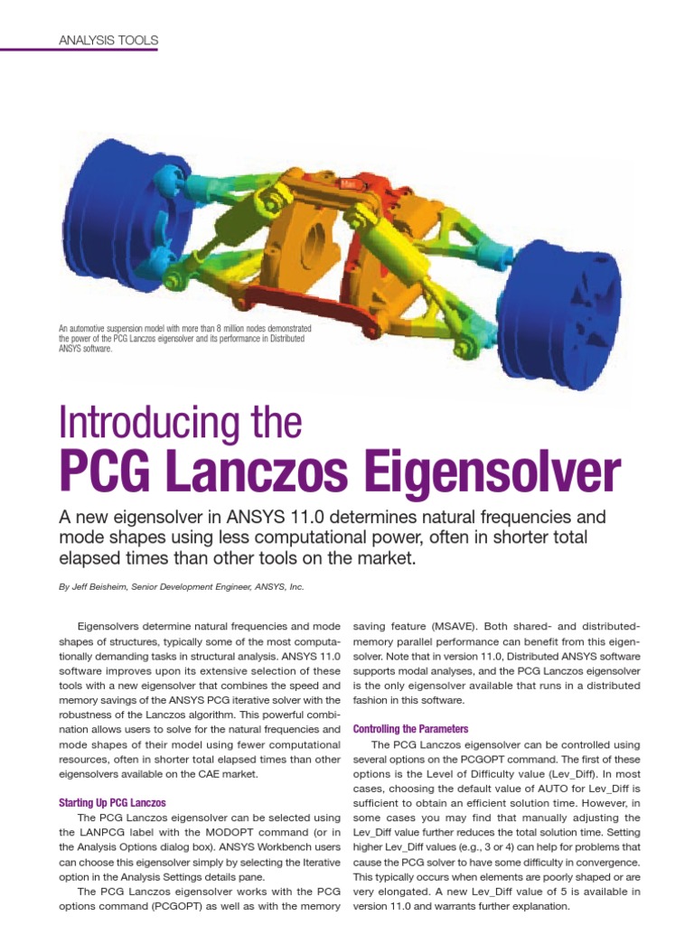 AA V1 I1 PCG Lanczos Eigensolver | PDF | Software | Areas Of Computer Science