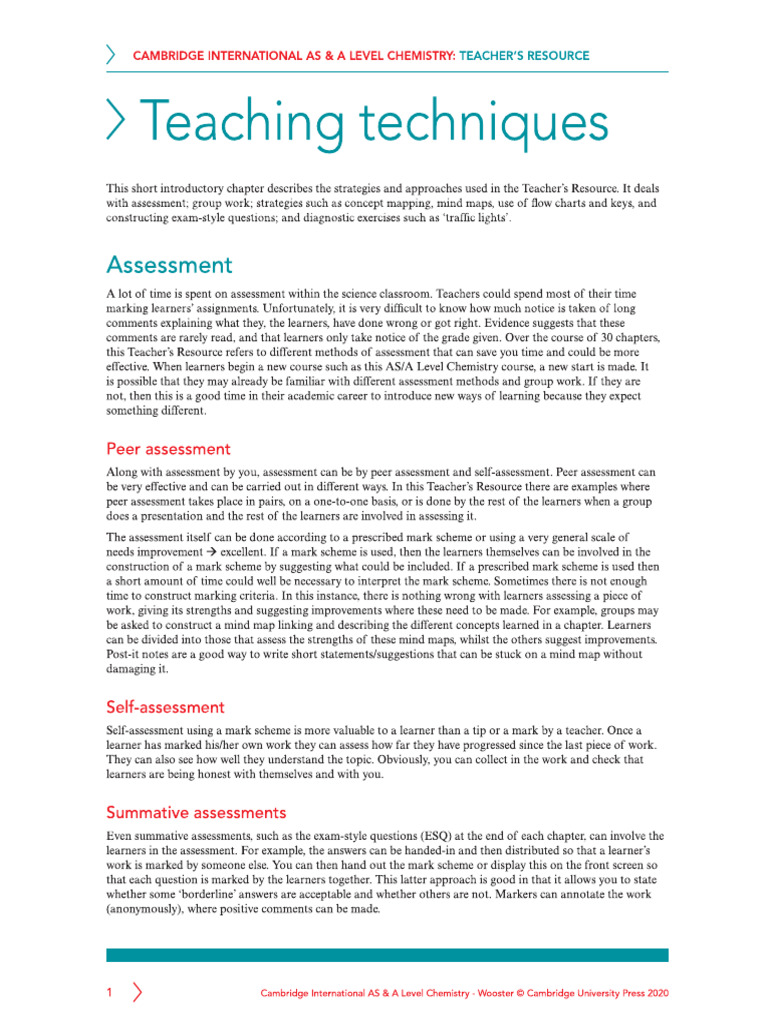 Tecahing Techniques | PDF