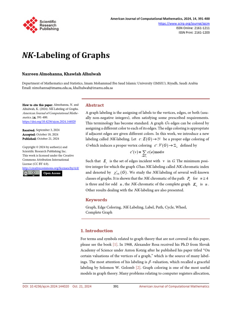 Newres4 | PDF | Theoretical Computer Science | Graph Theory