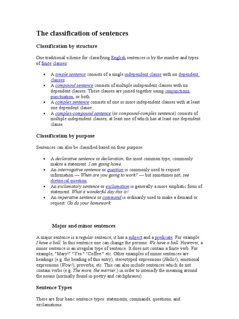 Sentence Classification Explained | PDF | Clause | Sentence (Linguistics)
