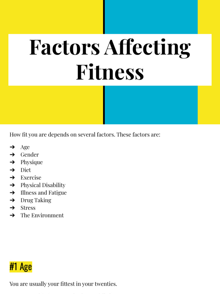 Factors Affecting Fitness | PDF | Physical Fitness | Skeletal Muscle