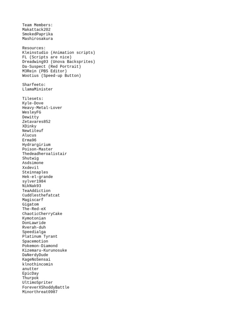 Credits | PDF | History