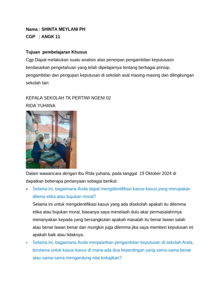 Demmonstrasi Modul 3.1 Shinta | PDF