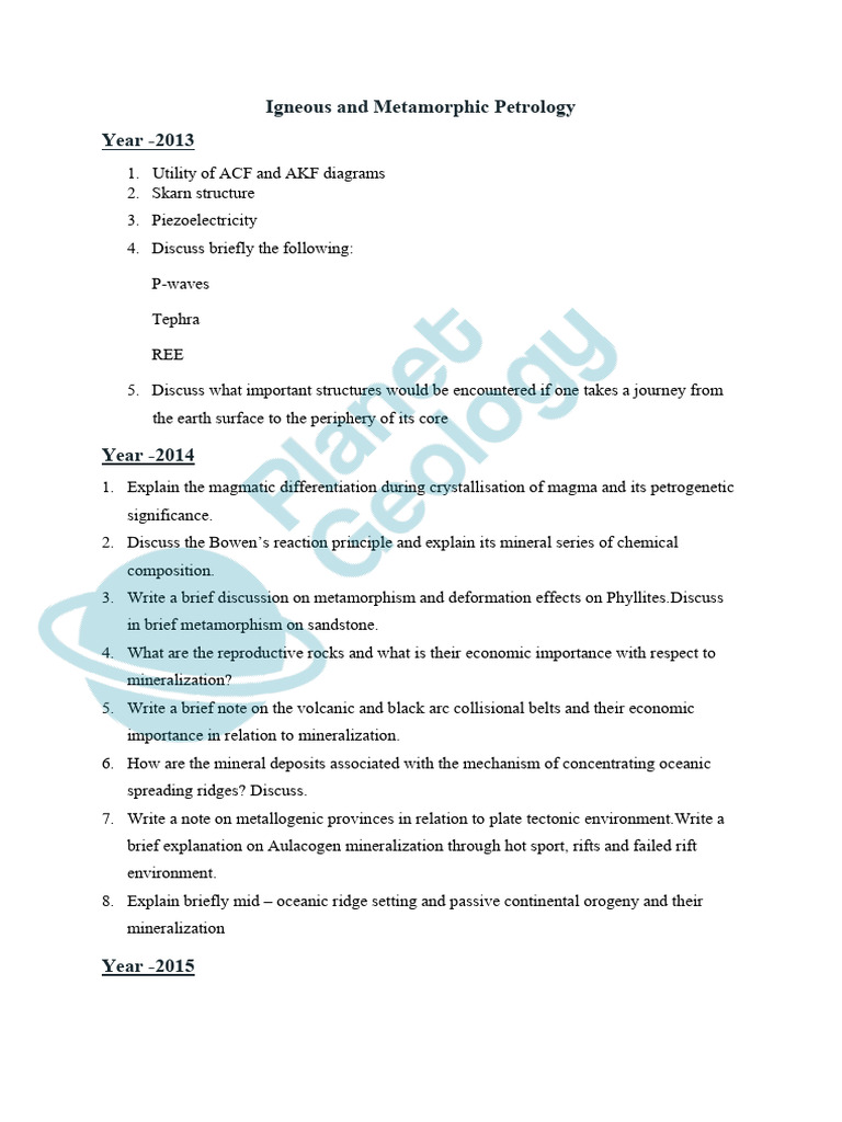Igneous and Metamorphic Petrology | PDF | Igneous Rock | Rock (Geology)