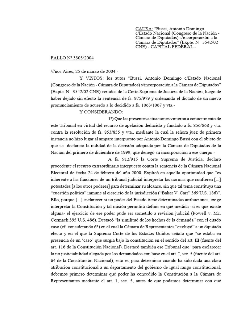 3303-04 Bussi | PDF | Constitución | Legislador