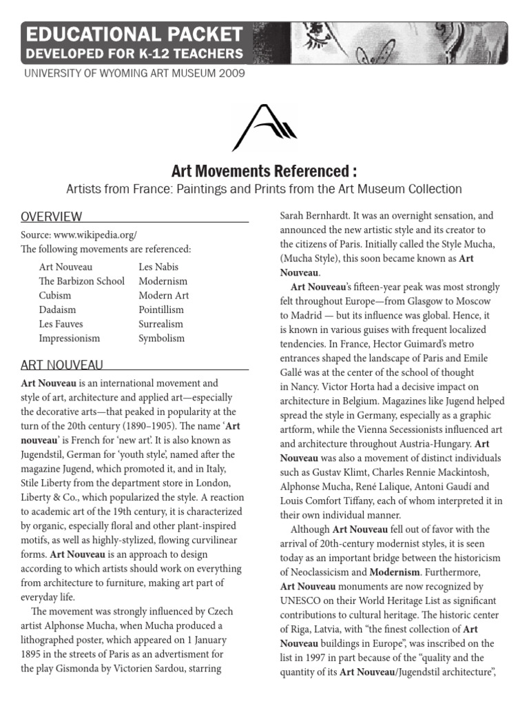 Educational Packet - 05 - Schools of Art | PDF | Impressionism | Surrealism