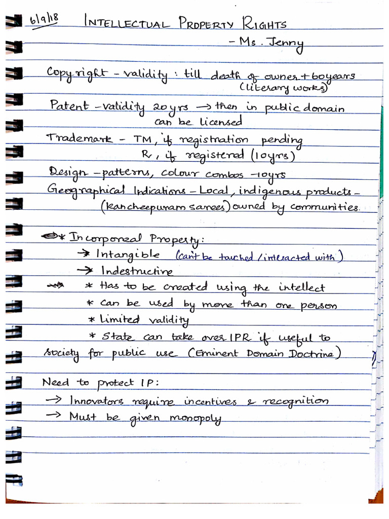 IPR Notes | PDF