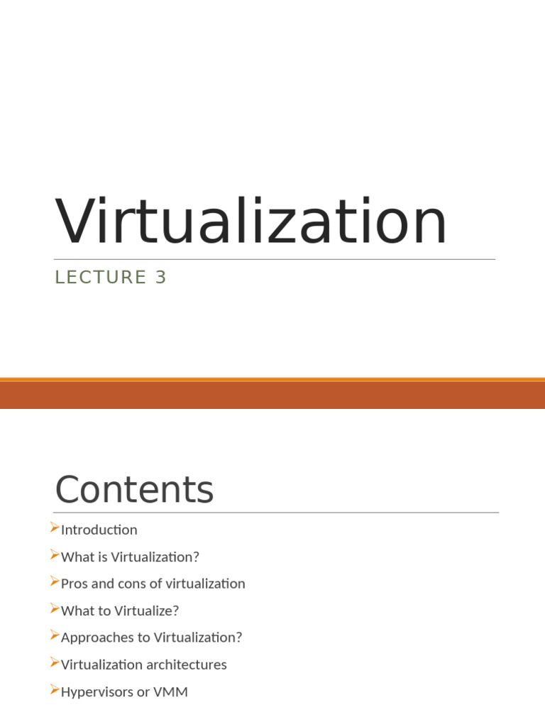 Lecture 3 - Visualization | PDF | Virtual Machine | Virtualization