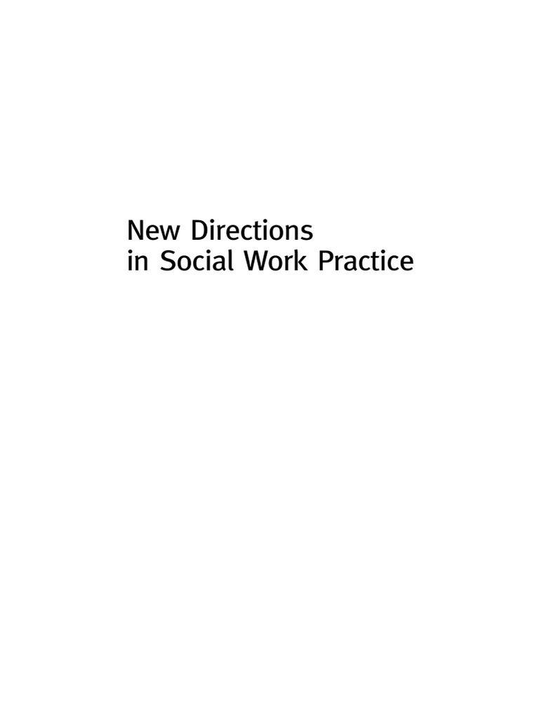 Hatoon K - New Directions in Social Work | PDF | Social Work | Policy