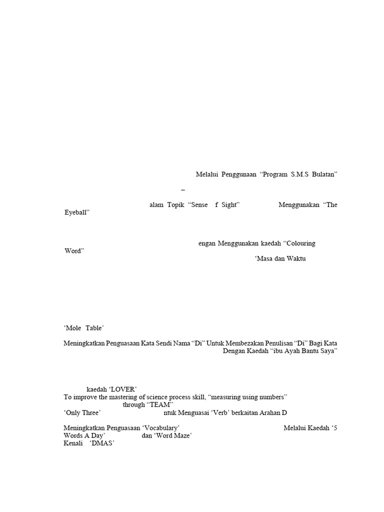 6 Tajuk-Tajuk Kajian Tindakan | PDF