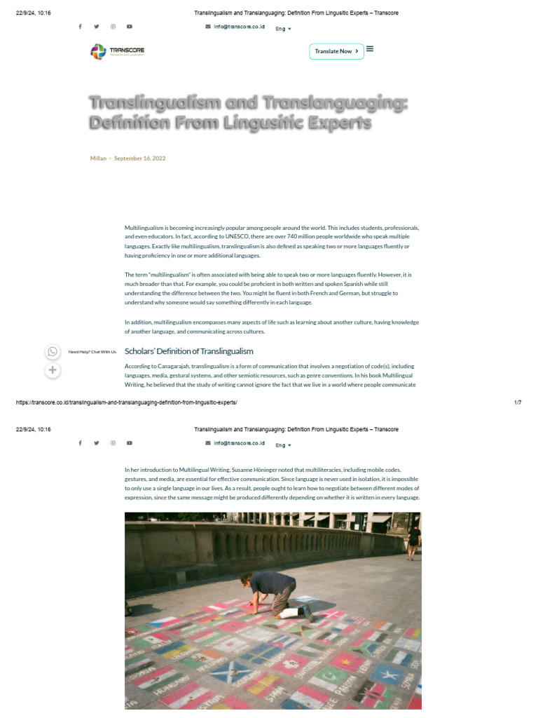 Translingualism and Translanguaging - Definition From Lingusitic ...