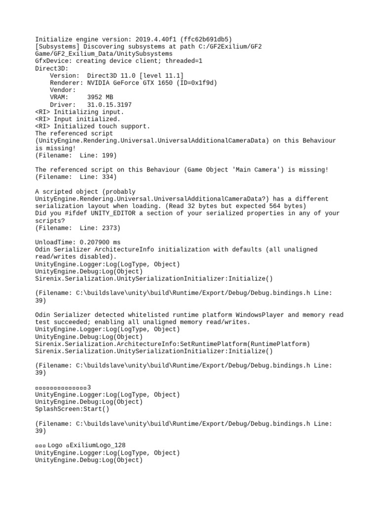 Player Scripted Object Probably From Unity Engien | PDF | Logging | Software