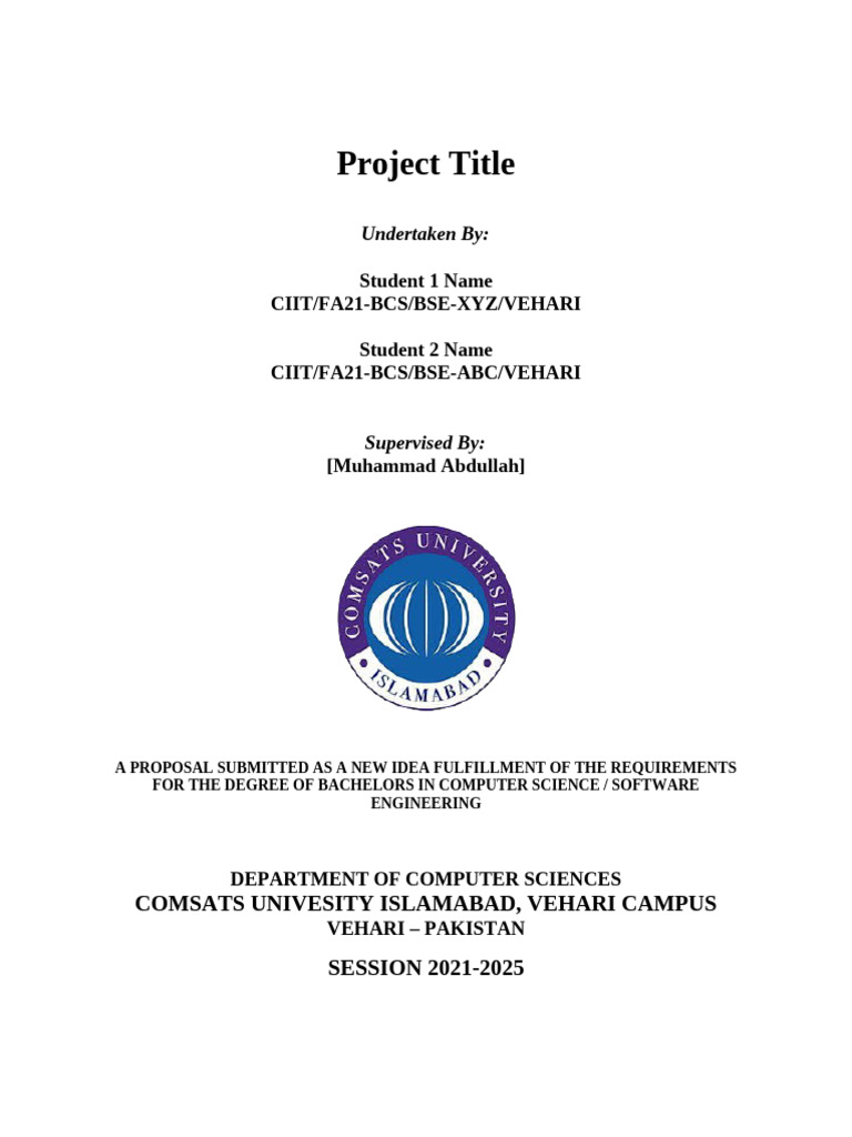 Template Proposal | PDF | Software | Computer Science