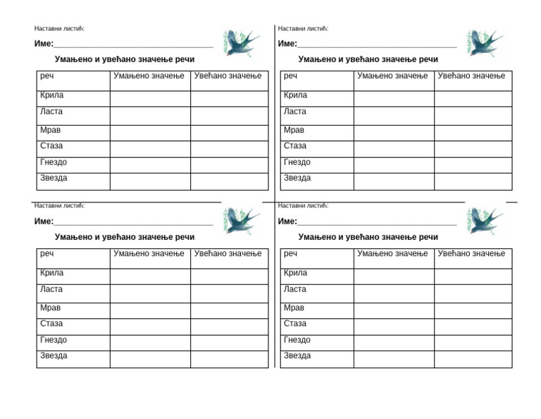 Umanjeno I Uvecano Znacenje Reci | PDF