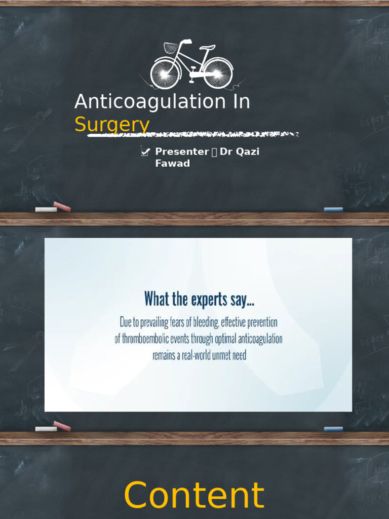 anticoag | PDF | Cardiovascular System | Medicine