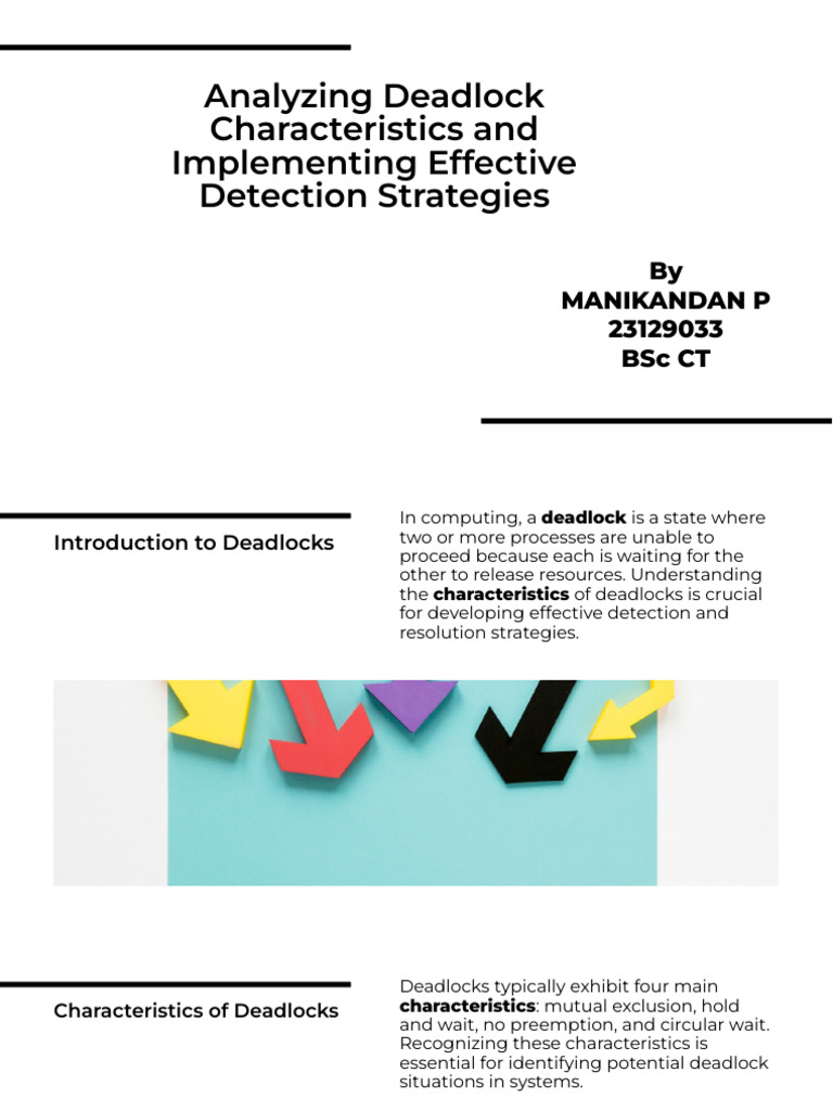 Slidesgo Analyzing Deadlock Characteristics and Implementing Effective Detection Strategies ...