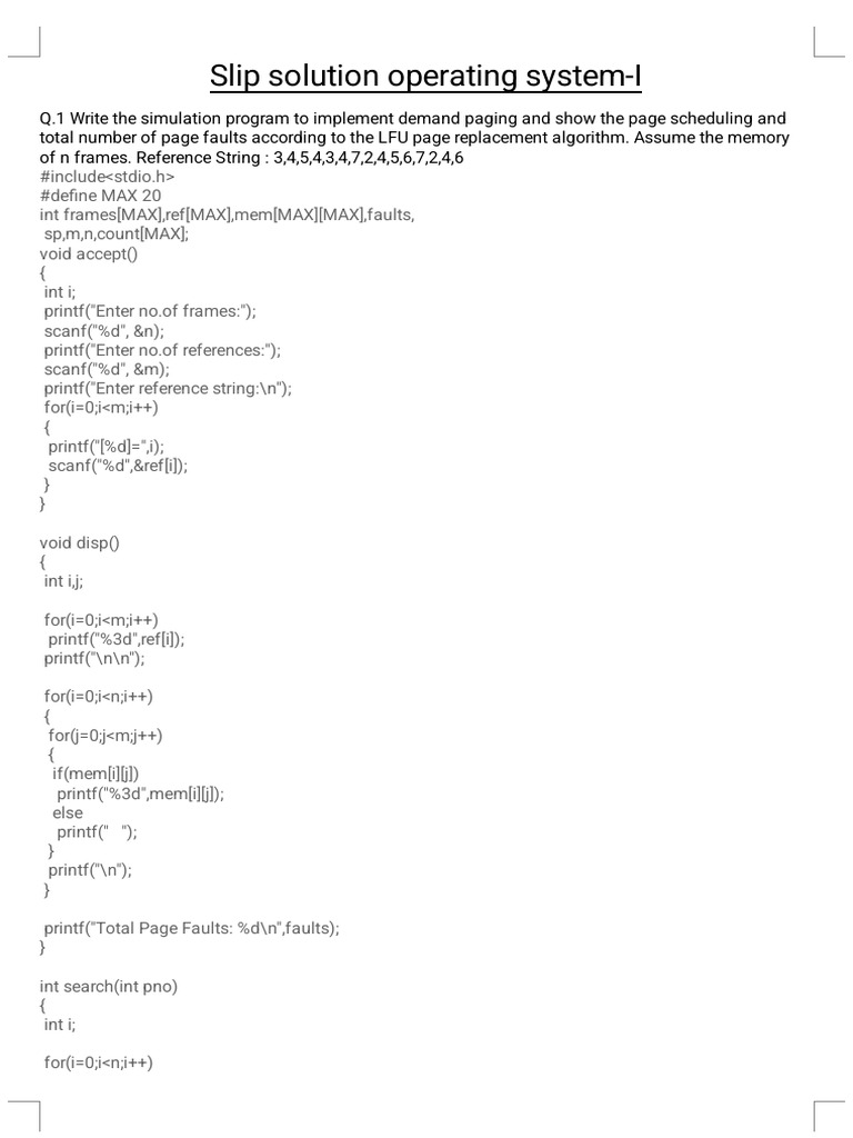 Slip Solutions Operating System | PDF | Software | Computer Libraries