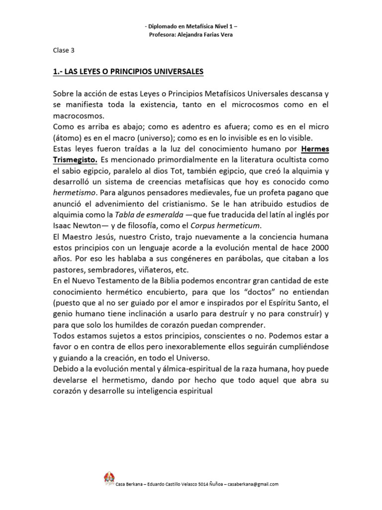 Clase 3 M1 - Leyes Universales | PDF | Importar | Amor