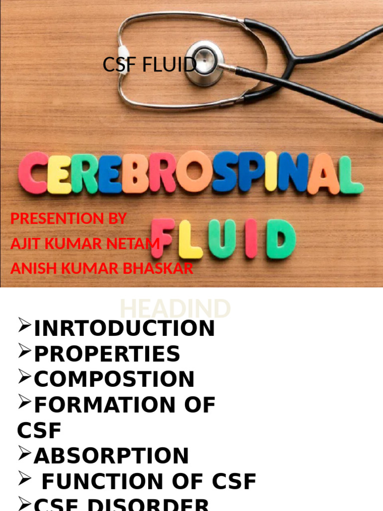 CSF Fluid | PDF