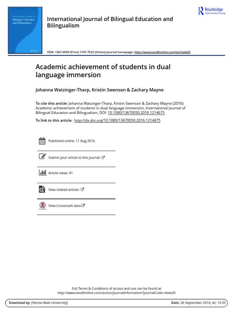 Academic Achievement of Students in Dual | PDF | Dependent And ...