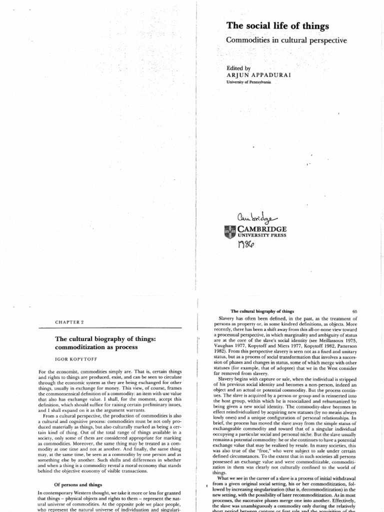 Kopytoff CulturalBiography | PDF