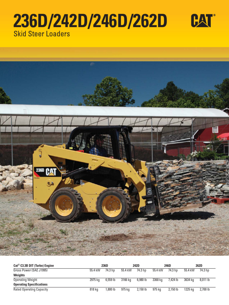CAT 262D Skid Steer | PDF | Horsepower | Elevator