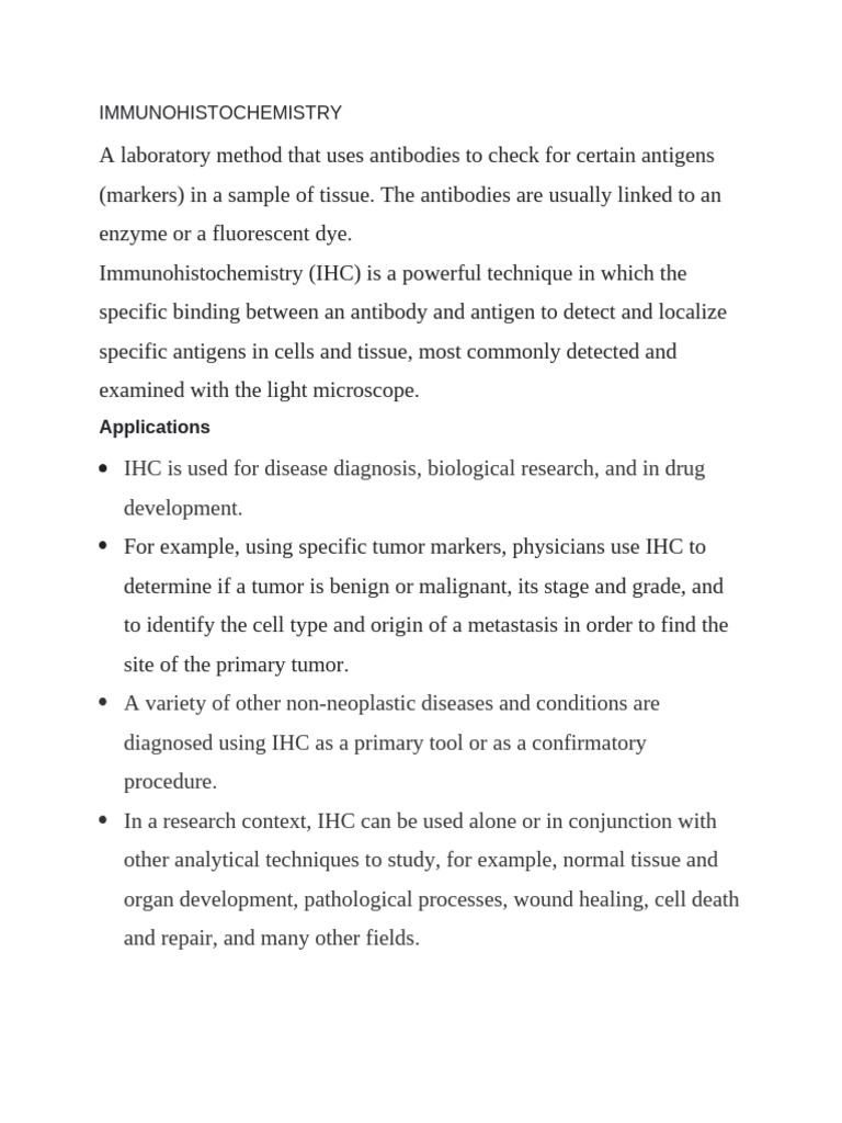 Immunohistochemistry 1 | PDF