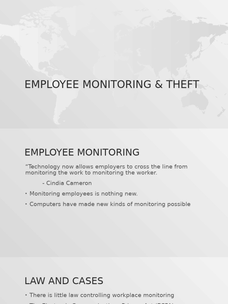 Employee Monitoring & Crime Cases | PDF | Privacy | Crimes
