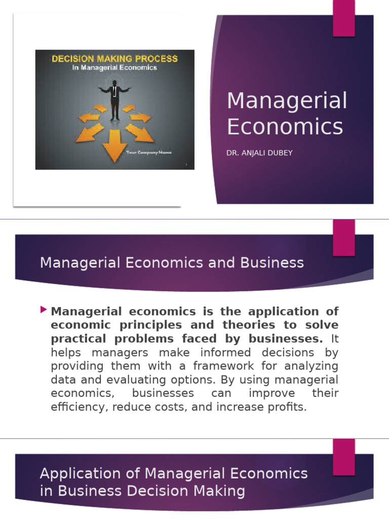 Managerial Economics in Business Decisions | PDF | Economics ...