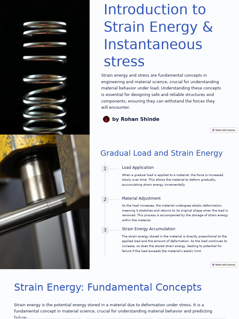 Strain Energy and Instantaneous stress | PDF | Deformation (Engineering ...