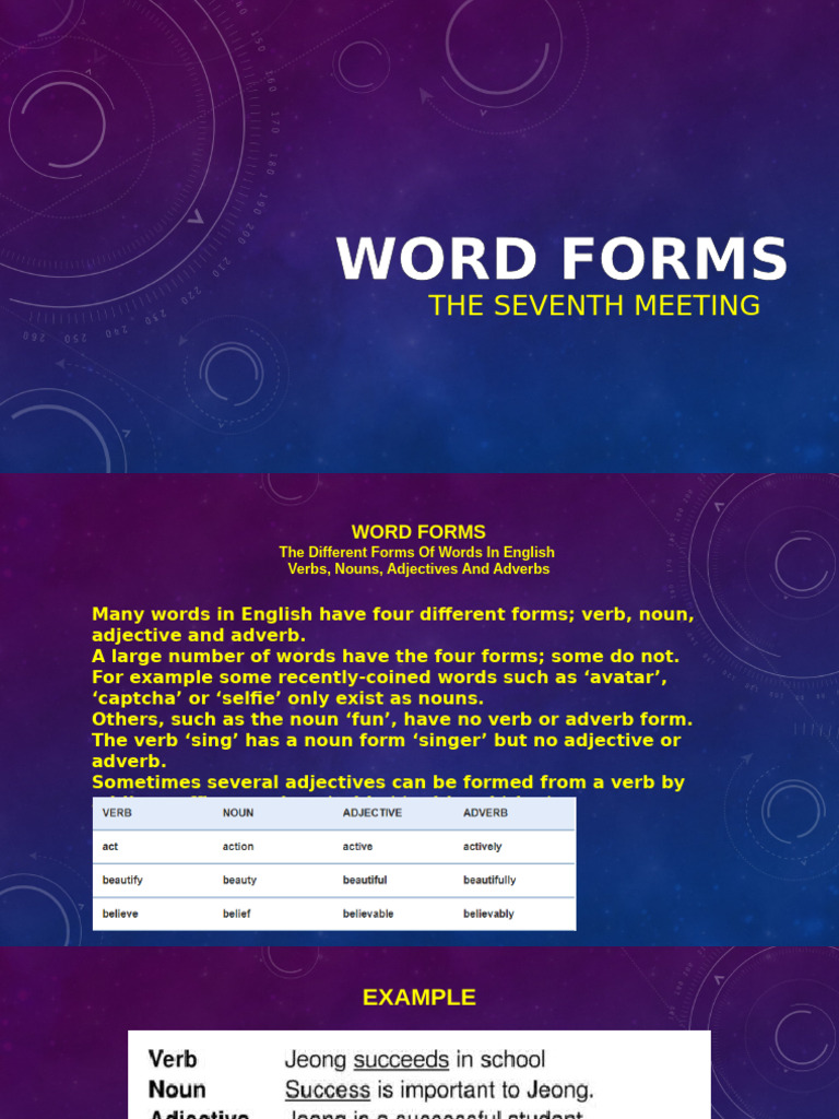 Word Forms | PDF