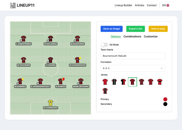 Football Lineup Builder - Create Your Team Formations 6 | PDF