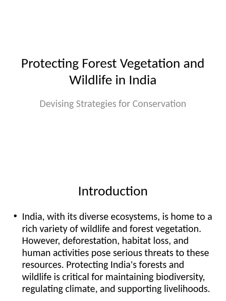 Protecting Forest Vegetation and Wildlife in India | PDF