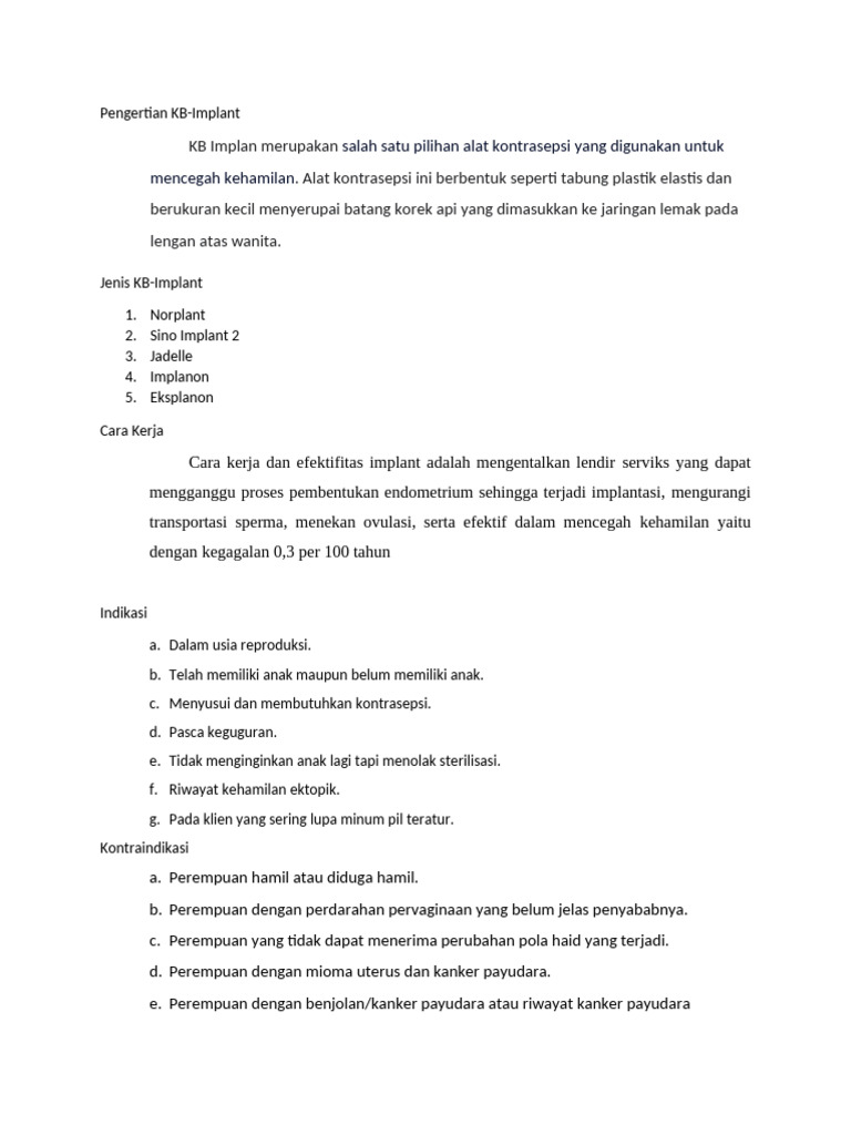 Materi Leaflet KB | PDF