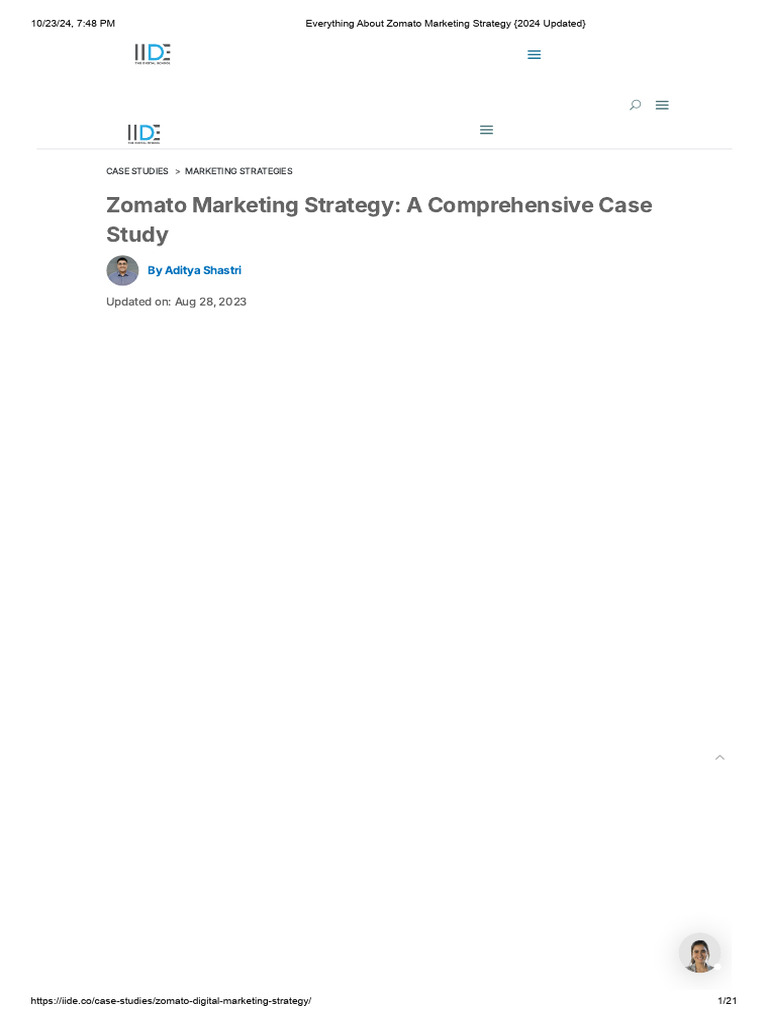 Everything About Zomato Marketing Strategy (2024 Updated) | PDF | Search Engine Optimization ...