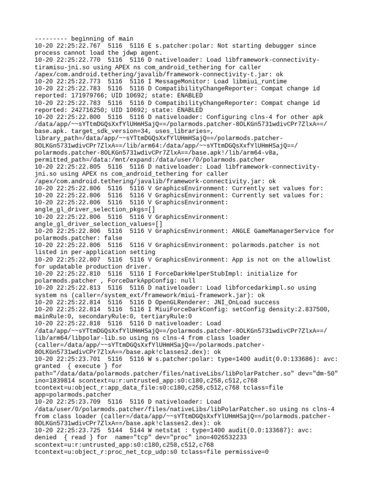 Polarmods - Patcher Logcat | PDF | Computing | Software