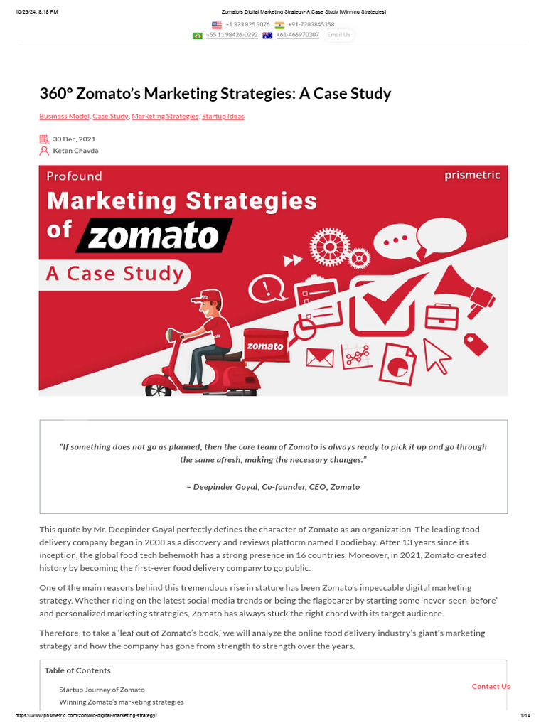 Zomato’s Digital Marketing Strategy- A Case Study 22 | PDF | Search Engine Optimization ...