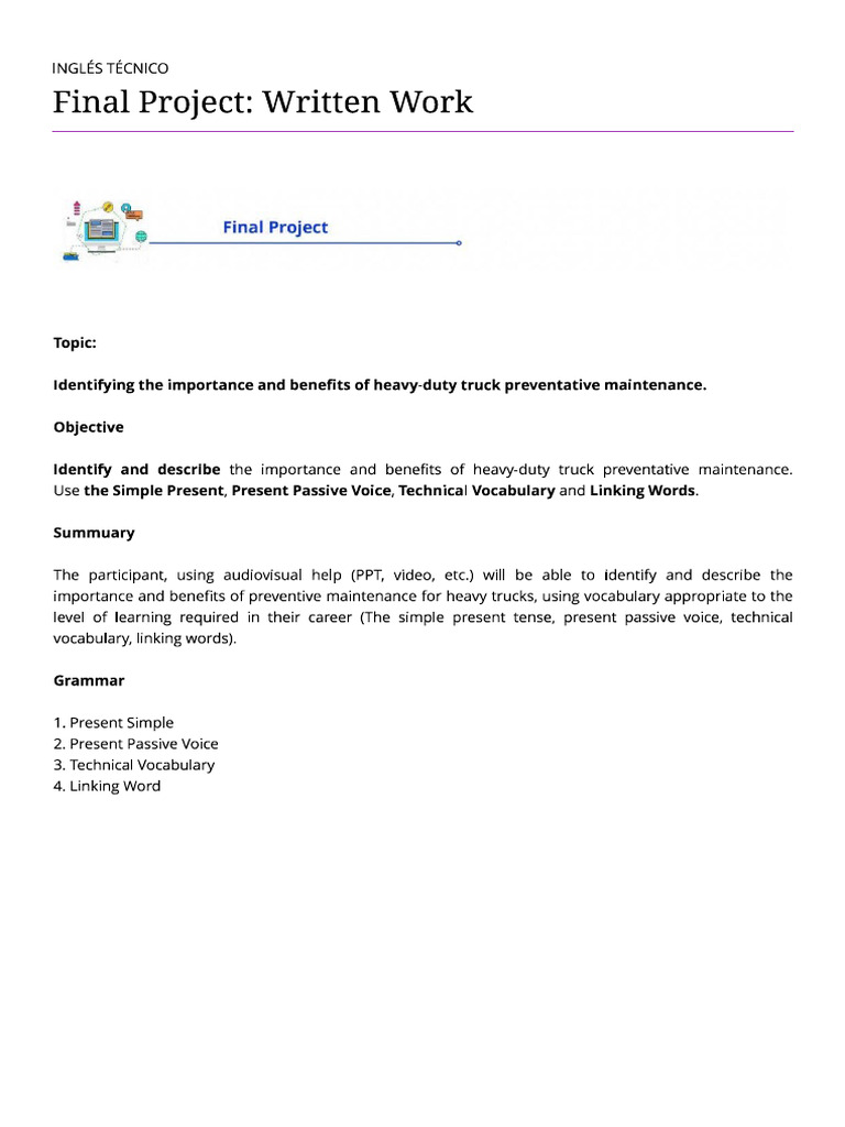 Final Project - Written Wok - Planning Document Conv | PDF