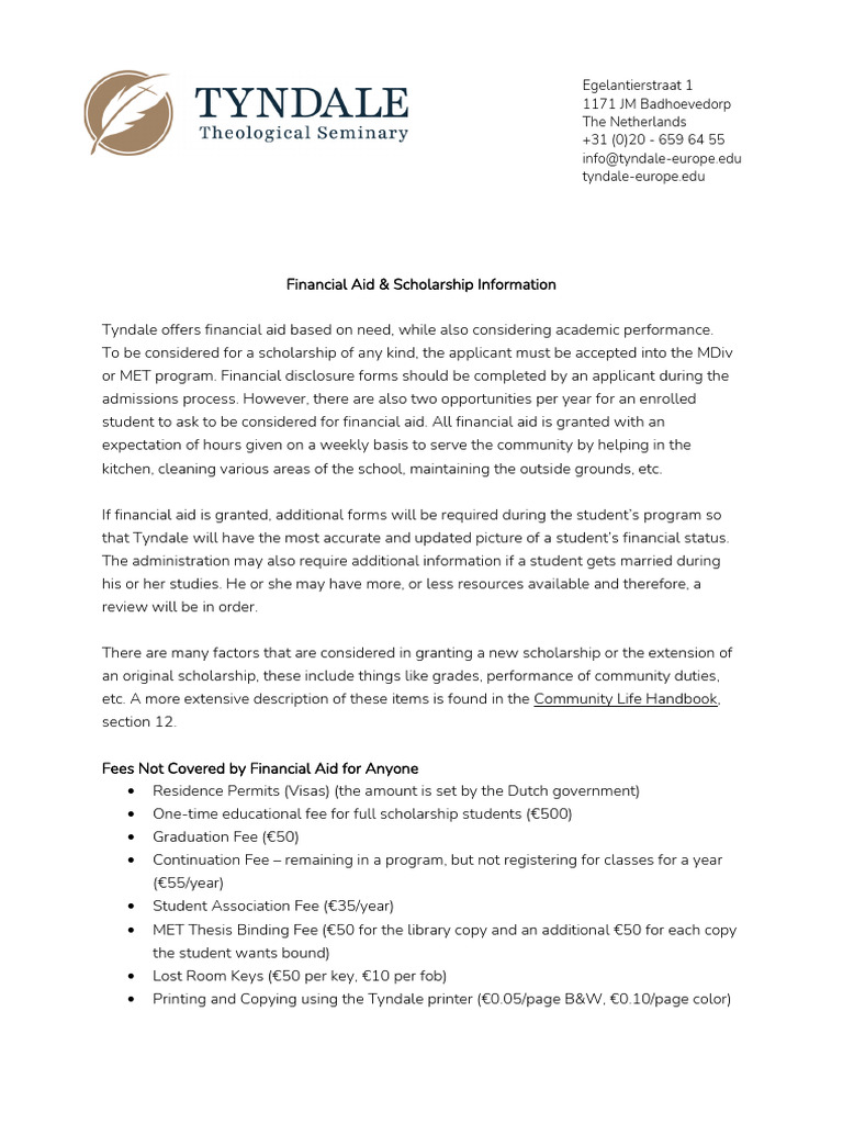 financial-aid-&-scholarship-information | PDF | Student Financial Aid ...