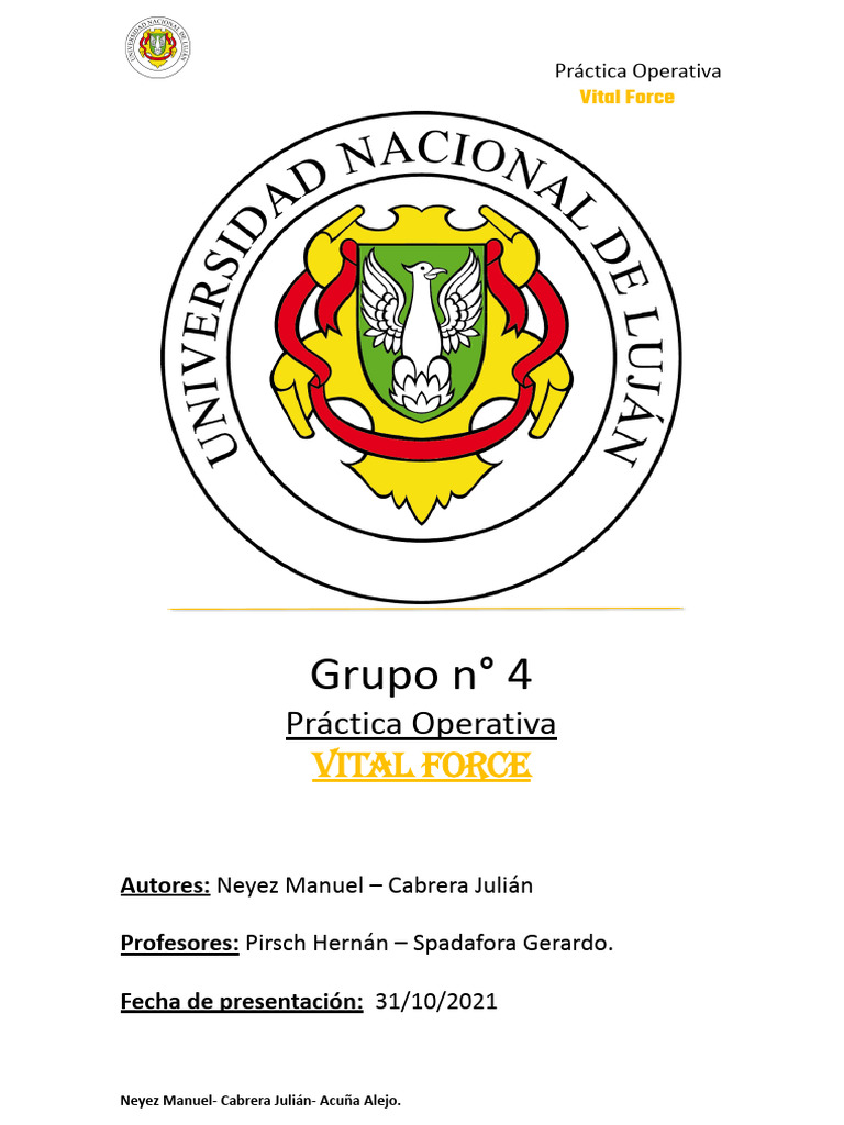 TP Final-Grupo 4-Practica Operativa | PDF | La alimentación animal | Nutrición