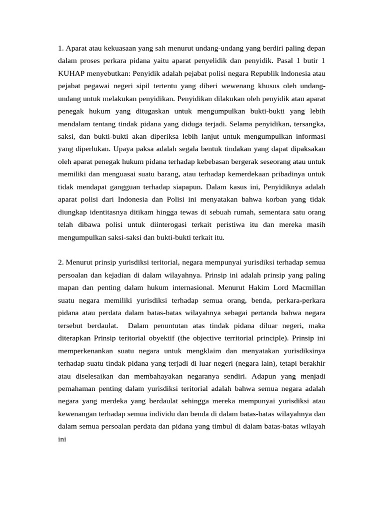 Aparat atau kekuasaan yang sah menurut undang | PDF